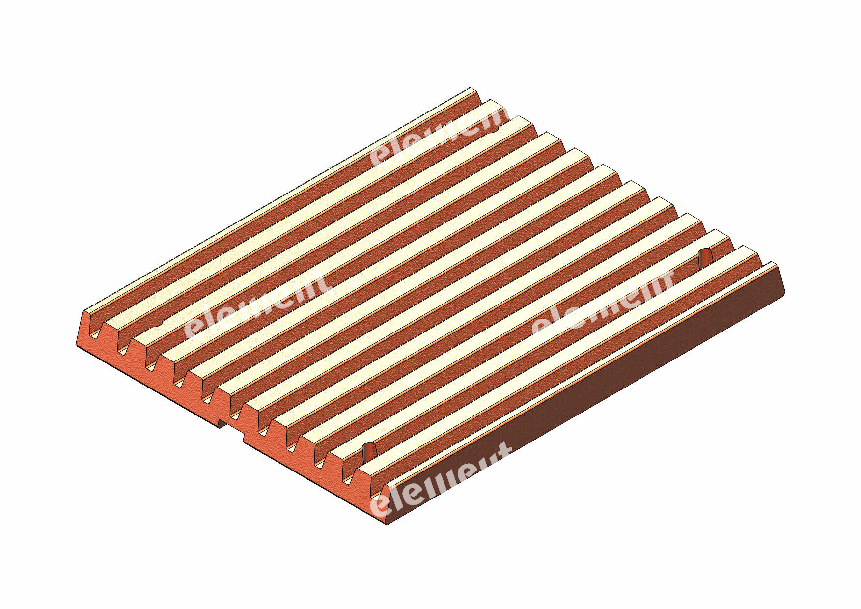 JAW PLATE, MOVABLE CORRUGATED TOOTH J5780000 for mining equipment